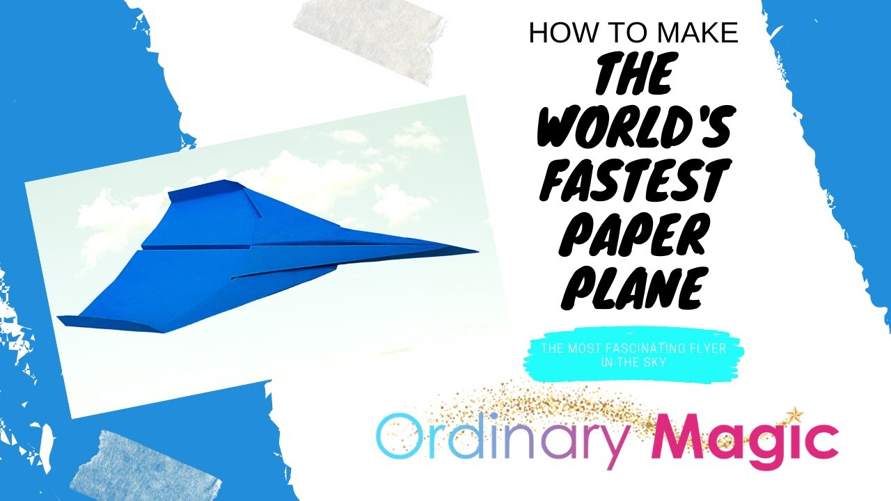 How to make the fastest paper plane in the world! - YouTube