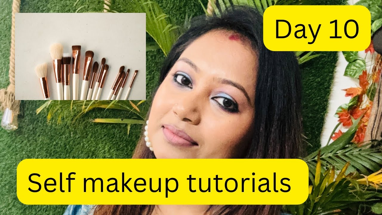 Self makeup|| day makeup tutorials||free online makeup class day 10 ...