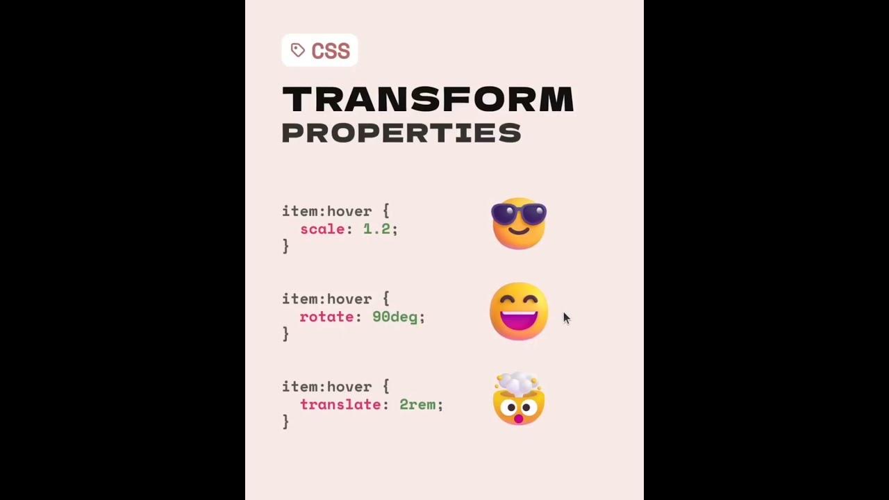 CSS Transform Properties 💡#coding #programming #webdevelopment #css - YouTube