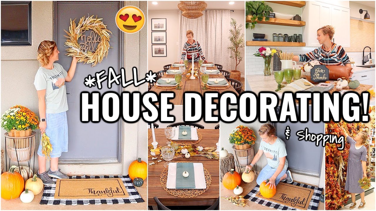 FALL DECORATE WITH ME 2022!!😍 SHOP, DECORATE & CLEAN WITH ME | OUR ...