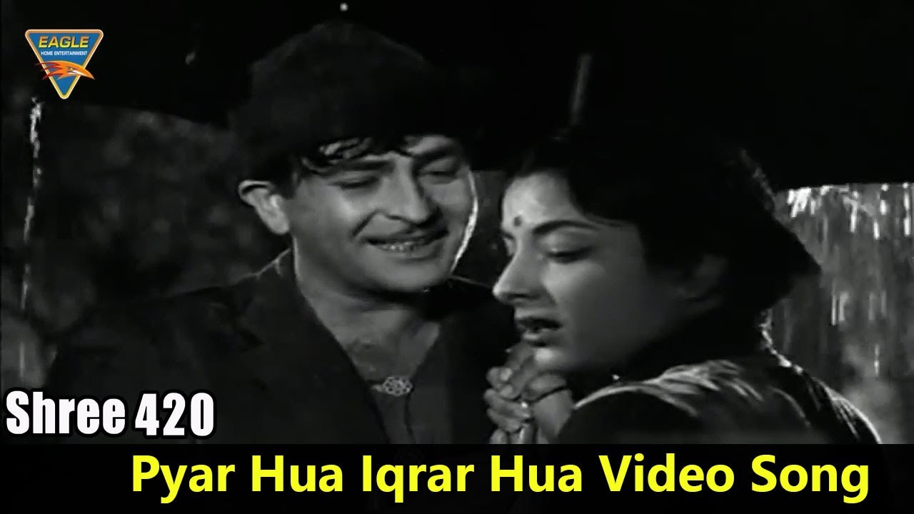 Shree 420 Hindi Movie || Pyar Hua Iqrar Hua Video Song || Raj Kapoor ...