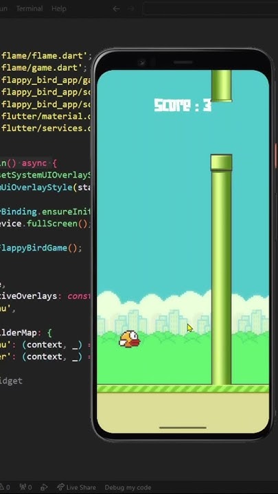 Flappy Bird Game in Flutter & Flame🔥 #flutter #flame #flutterdeveloper #flappybird - YouTube