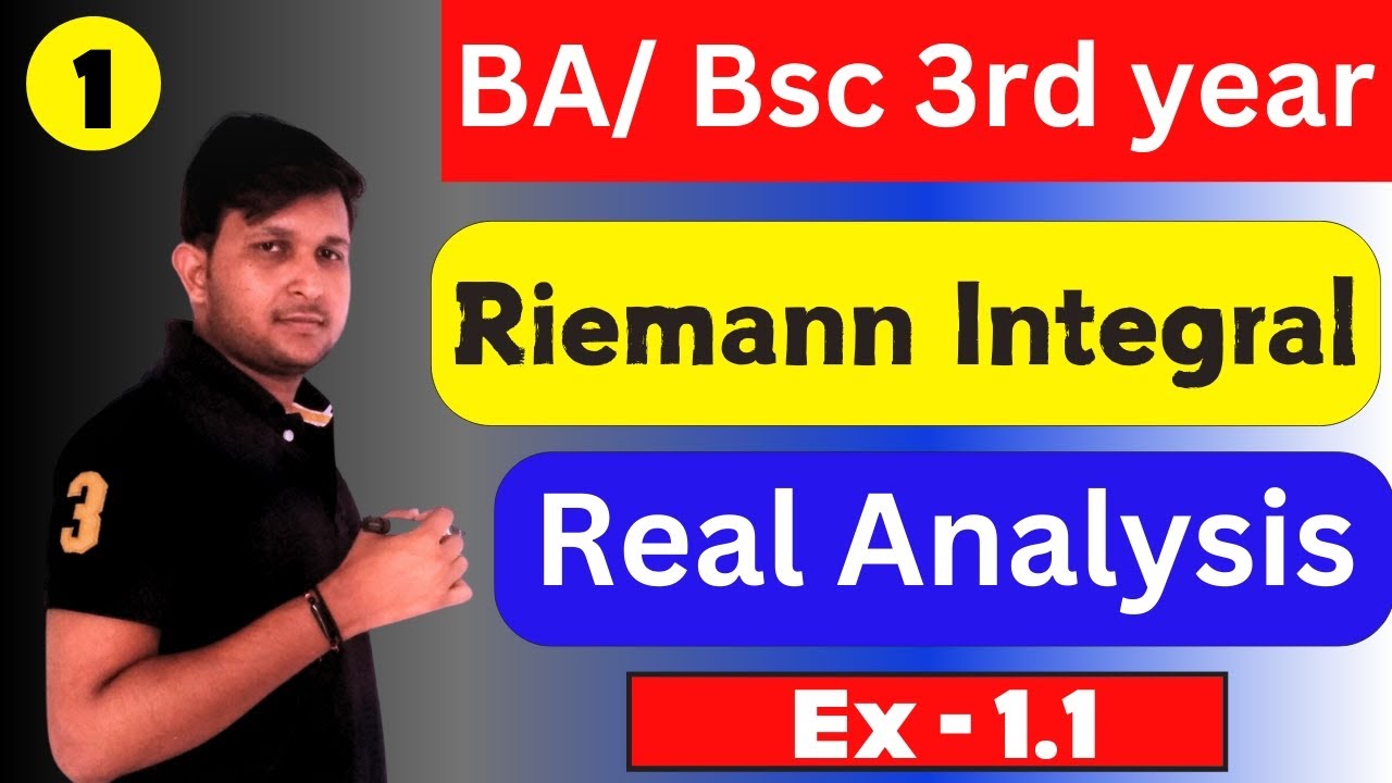 Riemann integral exercise 1.1 | Real analysis bsc 3rd year | riemann theorem real analysis - YouTube