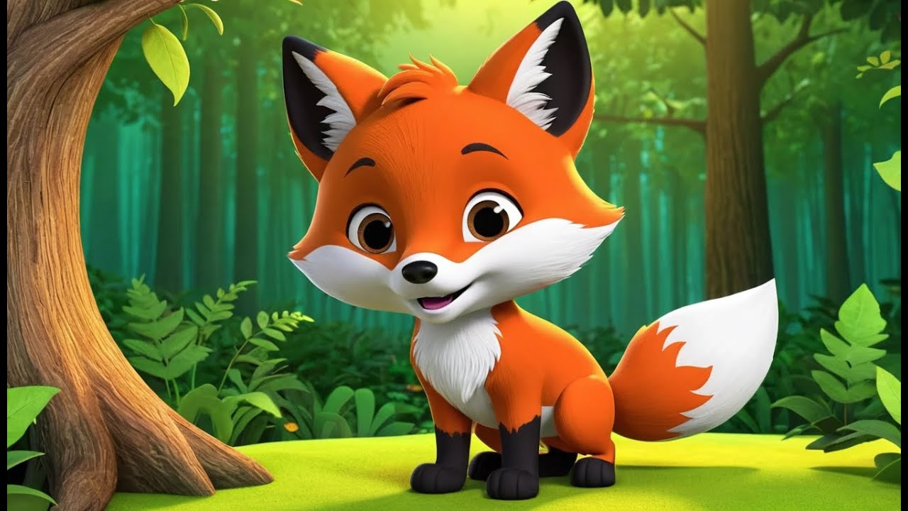 🦊 Fox Plays Hide and Seek in the Forest – 3D Animated Nursery Rhyme for ...