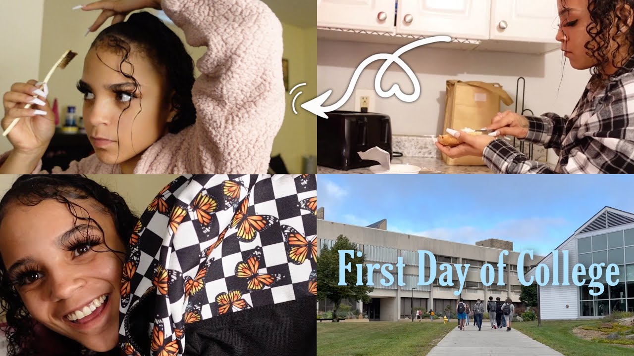FIRST DAY OF COLLEGE | Get Ready With Me - YouTube
