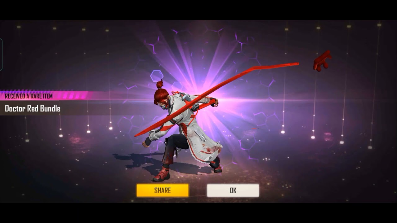 FREE FIRE DOCTOR RED BUNDLE OPEN - YouTube