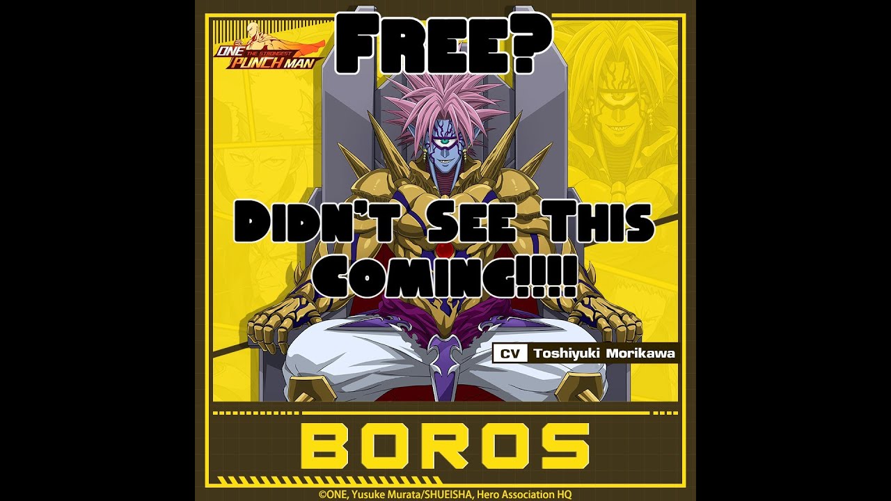 BOROS FREE?!?! One Punch Man: The Strongest Character Breakdown - YouTube