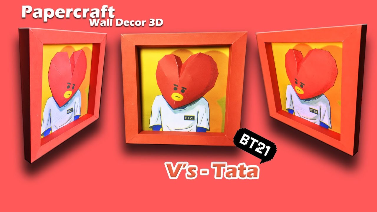 DIY Papercraft BT21 - BTS Tata - V's 01 - YouTube
