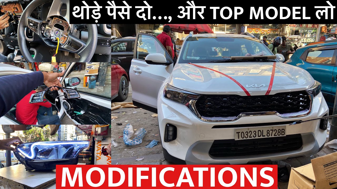 Kia Sonet Base Model Modification | Kia Sonet Base to top modified ...