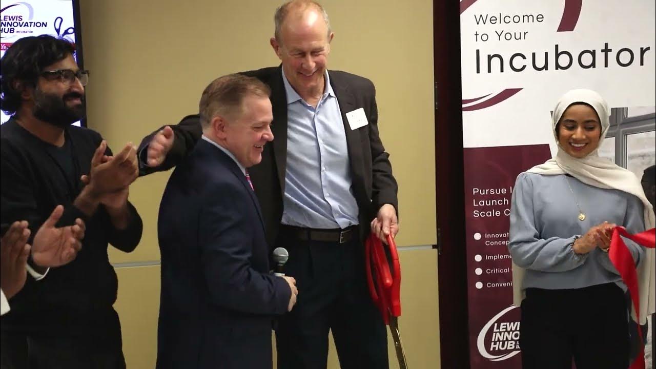 Lewis University Innovation Hub Relaunches with Ribbon Cutting - YouTube