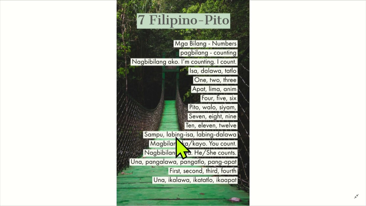 The Blackboard - 7 Filipino - Numbers - YouTube