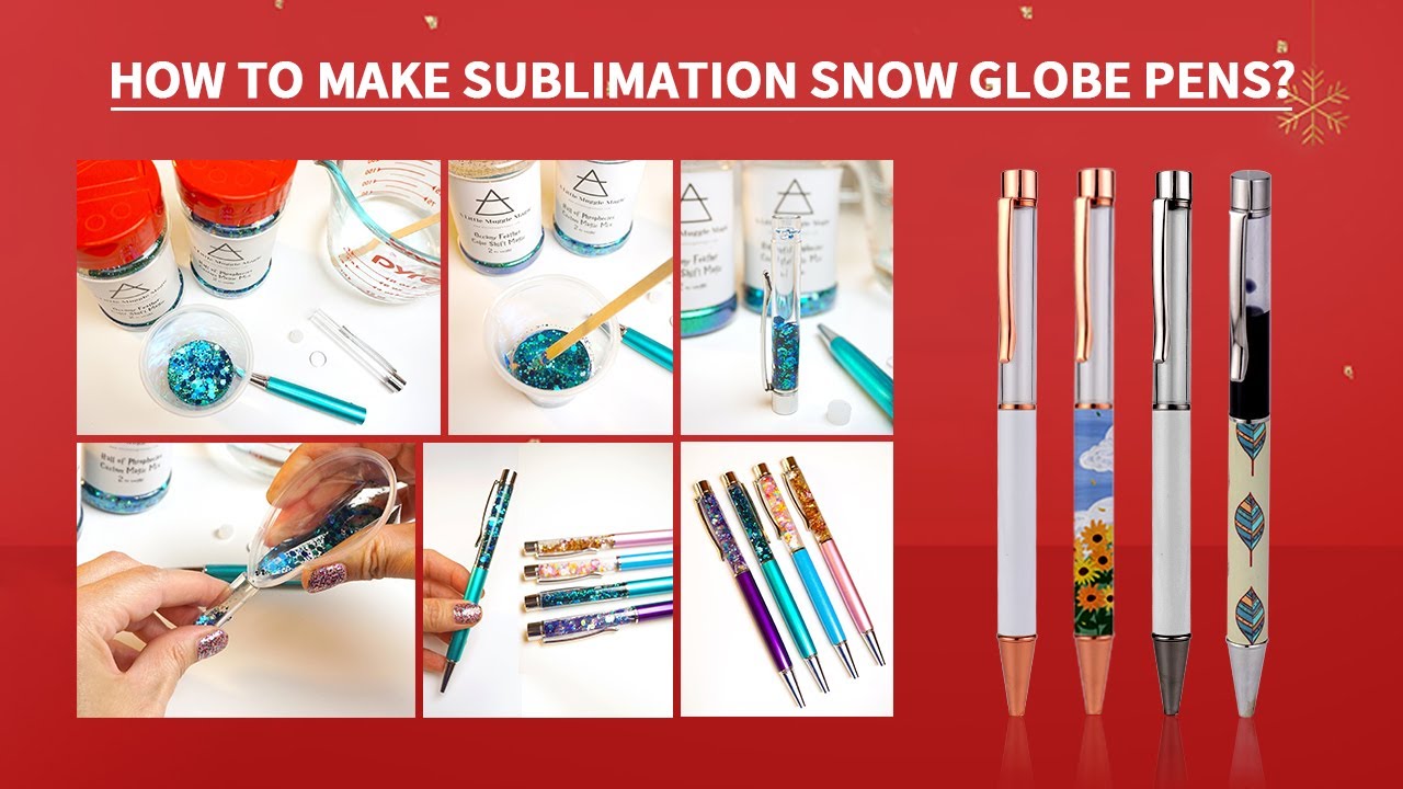 How to make sublimation snow globe pens? - YouTube