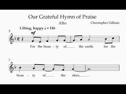 Alto - Our Grateful Hymn of Praise - YouTube