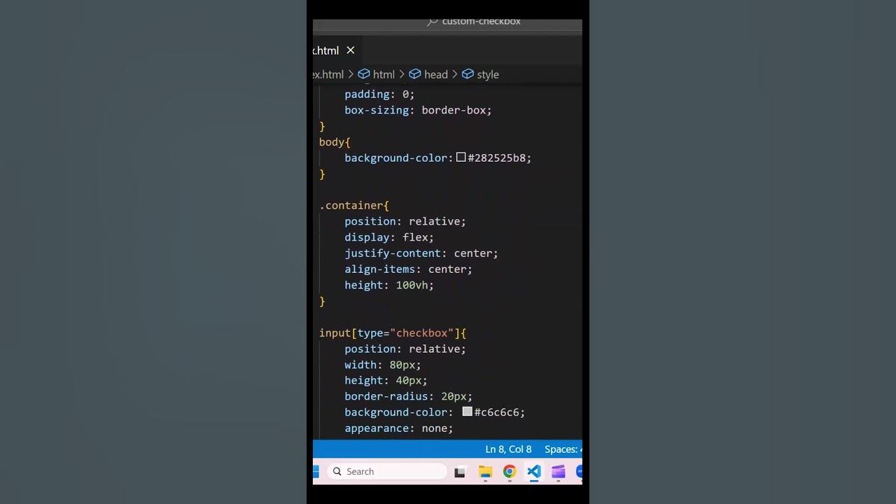 Custom Checkbox Toggle Switch Css Css Tutorials Css Webdevelopment Html Youtube