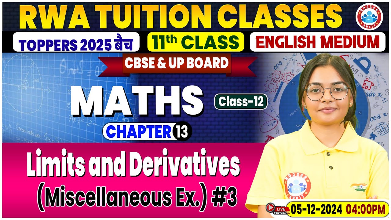 Class 11 Maths Chapter 13 Limits and Derivatives | Miscellaneous Ex #3 ...