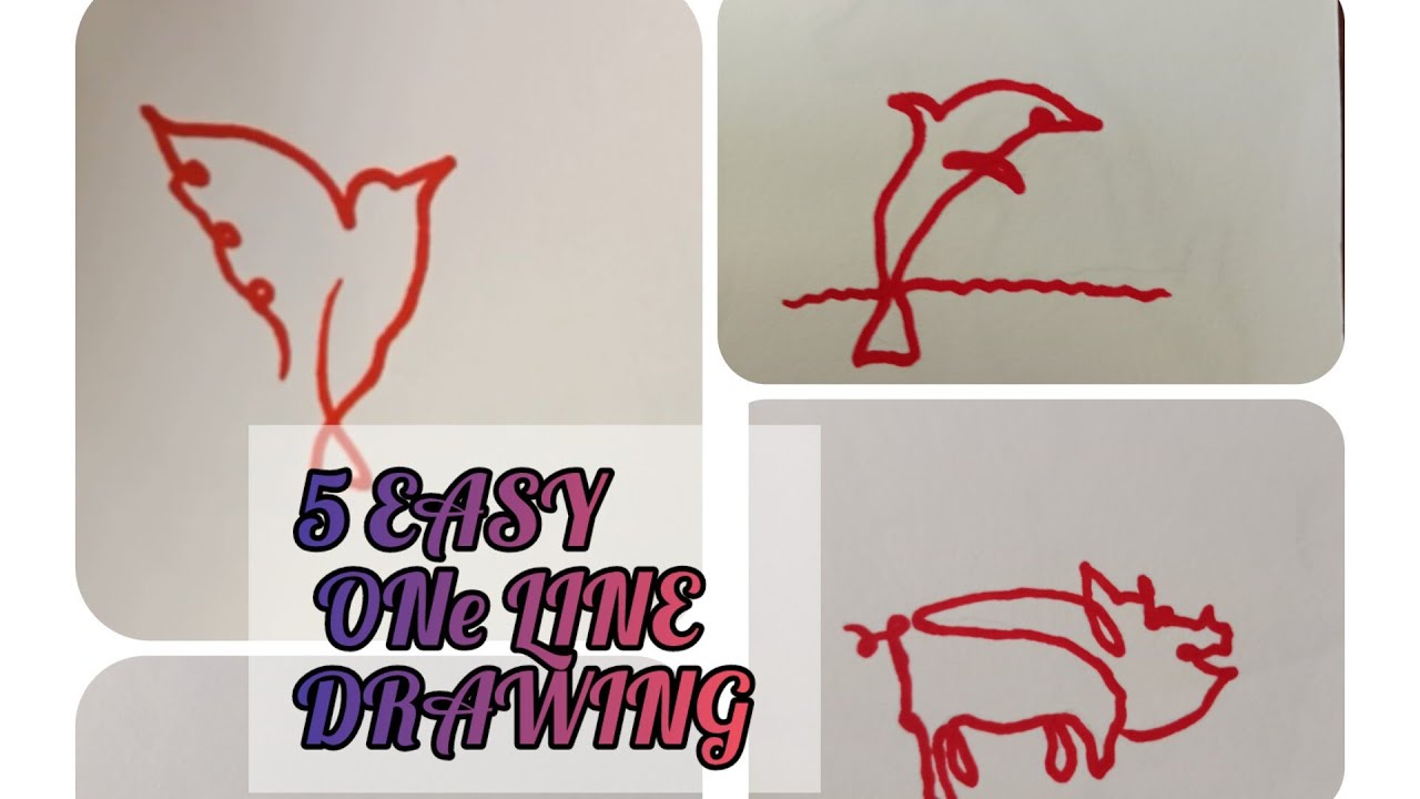 One Line Drawing | Easy Simple Line Drawing | One Line Single stroke ...