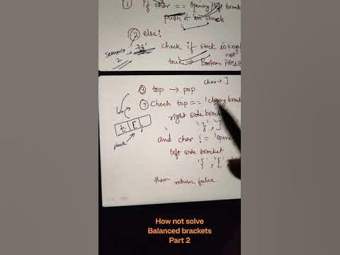 How not to solve balances brackets Part-2 #coding #btech #algorithm #developer #softwareengineer ...