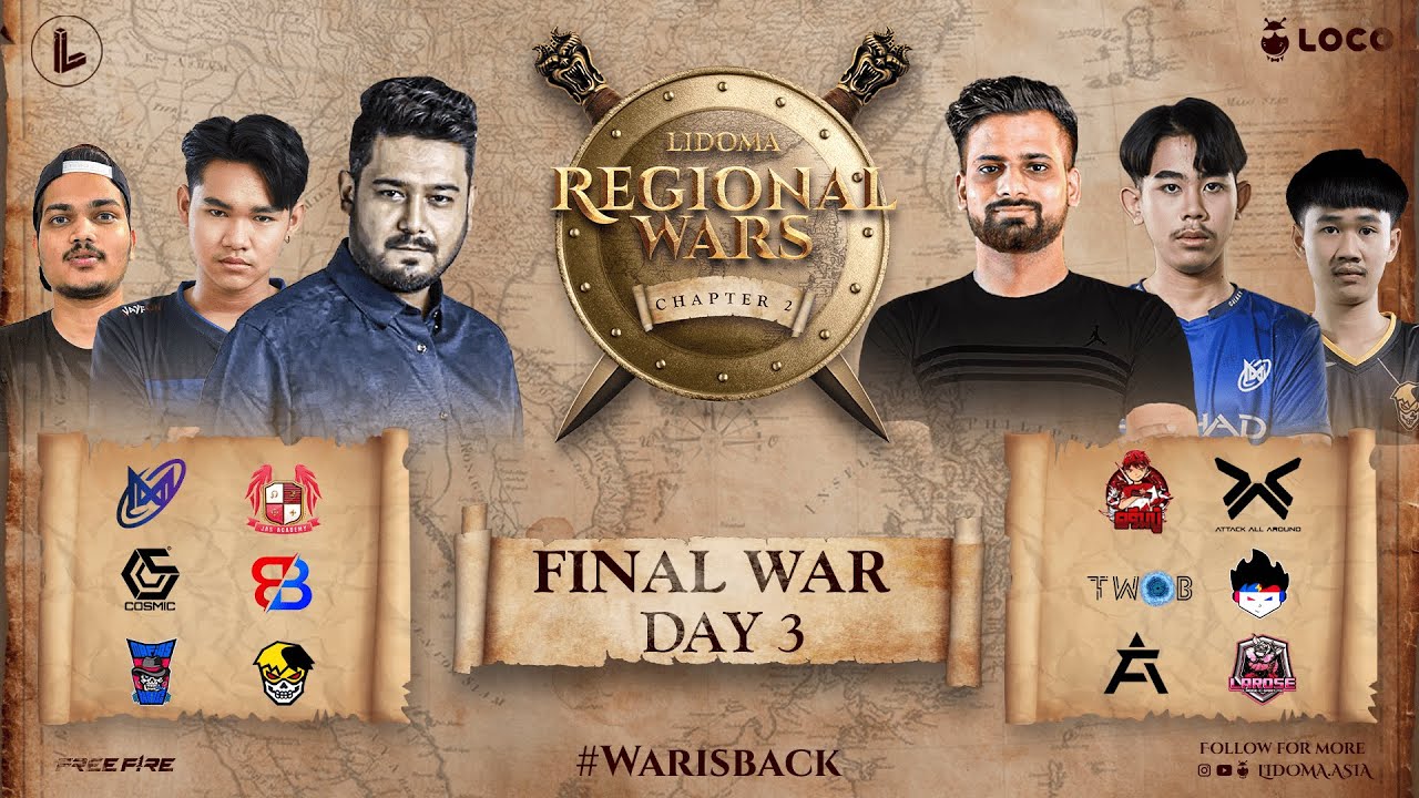 GRAND FINALS DECIDER DAY | REGIONAL WARS 2 FT. ROCKY , MAFIAS 🇮🇳 NGX 🇹🇭 ...