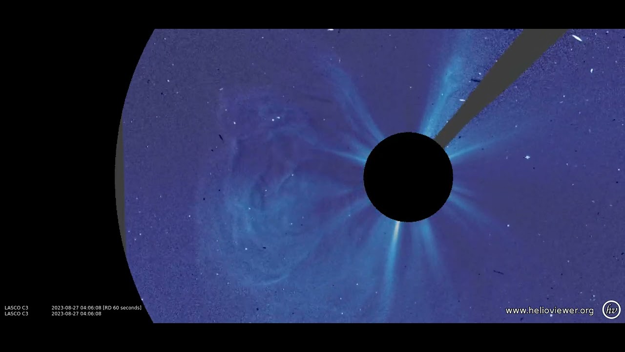 LASCO C3/C3 (2023-08-26 13:30:29 - 2023-08-27 12:54:08 UTC) - YouTube