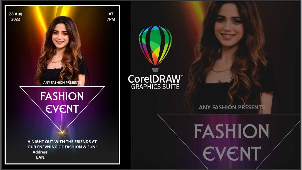 Event Poster Design in Corel Draw | Social Media Post Design | KH ...