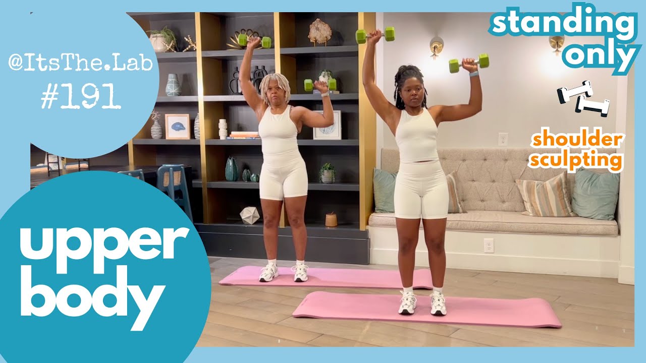 #191: Upper Body Workout, Focus: Sculpting Shoulders, Standing Only with Dumbbells! - YouTube