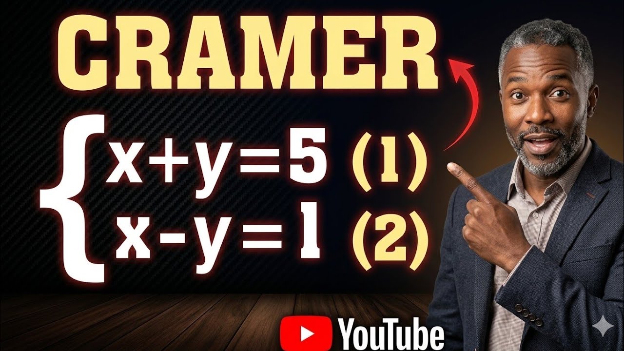 Méthode de Cramer, système de deux équations à deux inconnues, maths ...