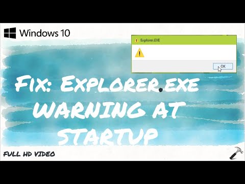 Solved: Explorer.EXE warning in Windows 10/8.1 (100% working) - YouTube