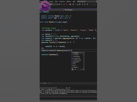 3 ways to concatenate array items in a single string with LINQ - YouTube