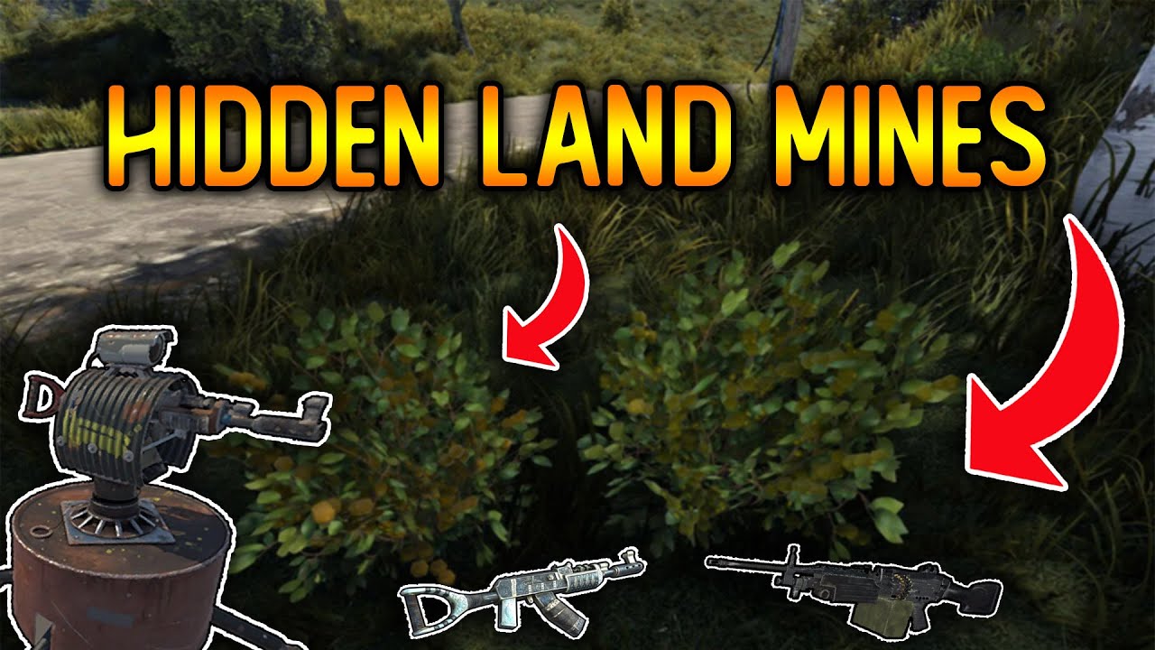 LAND MINES and AUTO TURRET TRAP BASE make Rust players RAGE - YouTube