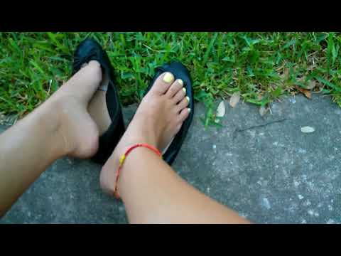 Black Flats - Shoe Play - Shoe Dangle - Shoe Worship