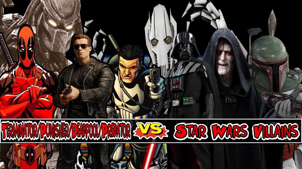 M.U.G.E.N. | Terminator/The Punisher/Predator/Deadpool vs Darth Vader ...