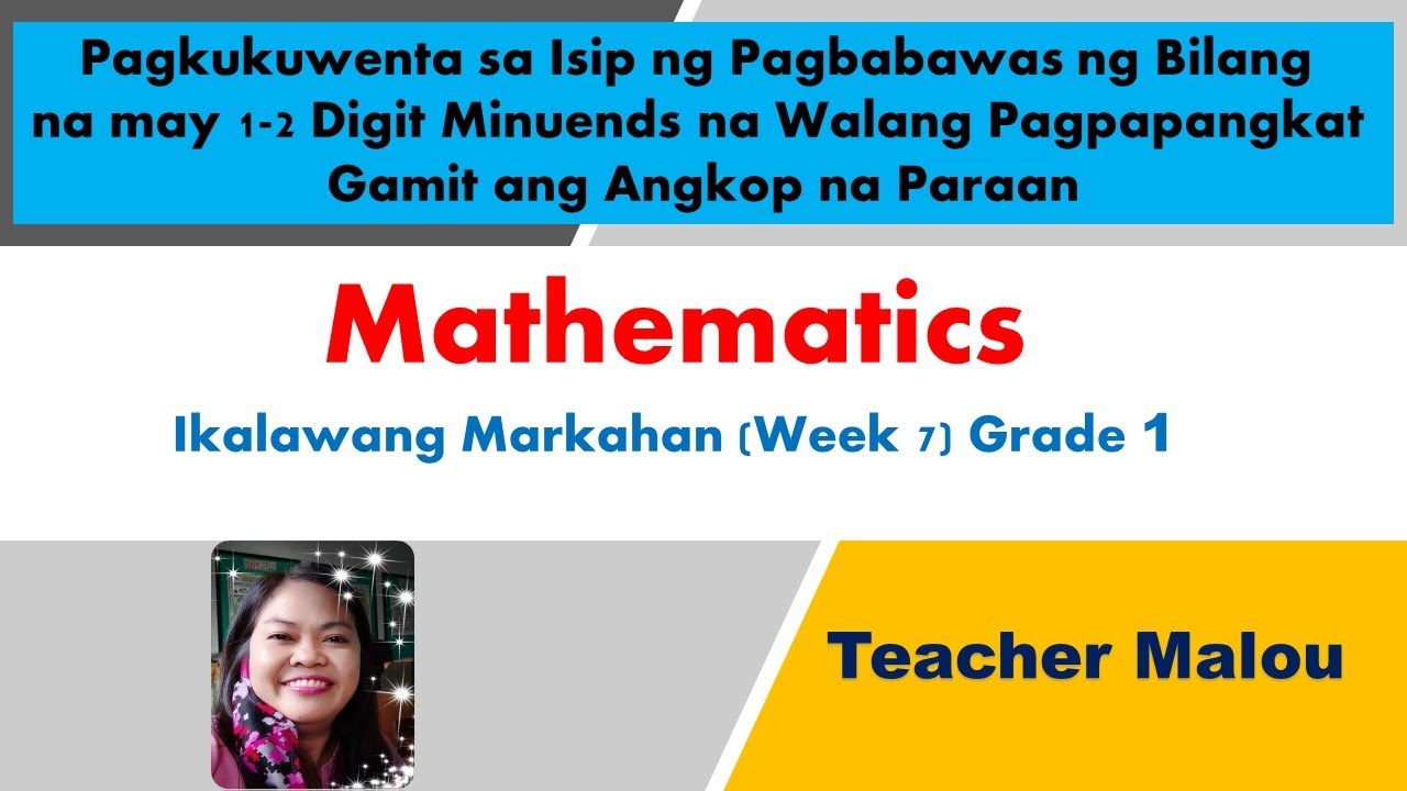 Grade 1 Mathematics Q2 Week 7 - YouTube