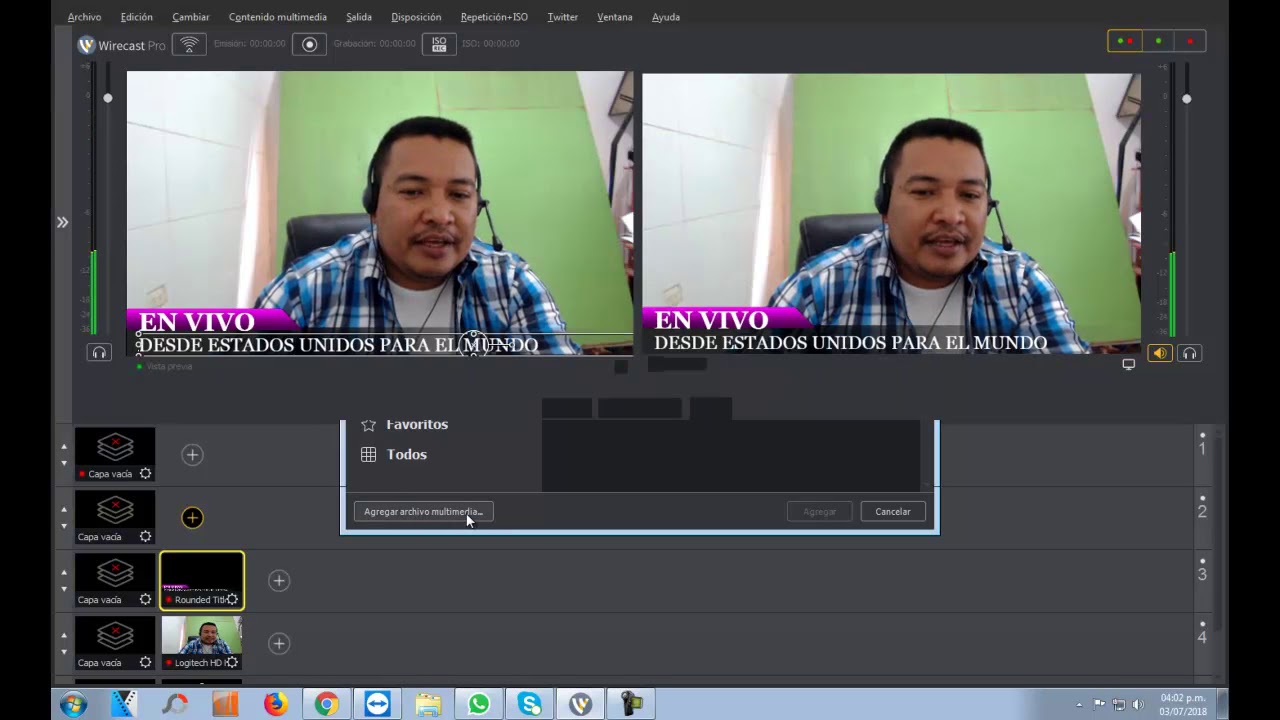 Wirecast video 1 de curso como manejarlo desde cero - YouTube