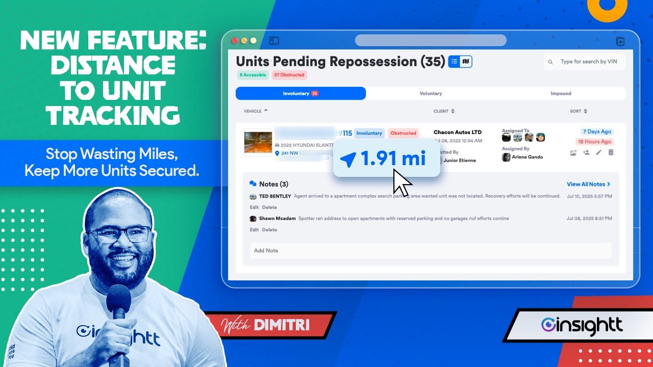 How Distance to Unit Tracking Works in Insightt | Help Your Drivers ...