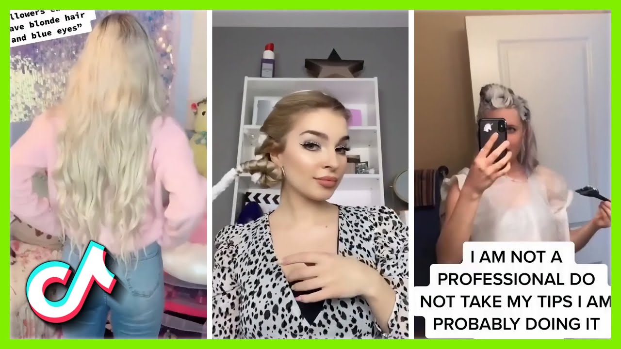 Girls Going Blonde Hair Transformation Tik Tok Video Compilation 2020 Youtube