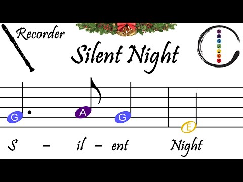 Silent Night - Recorder Relaxing Beginner Sheet Music with Easy Notes ...