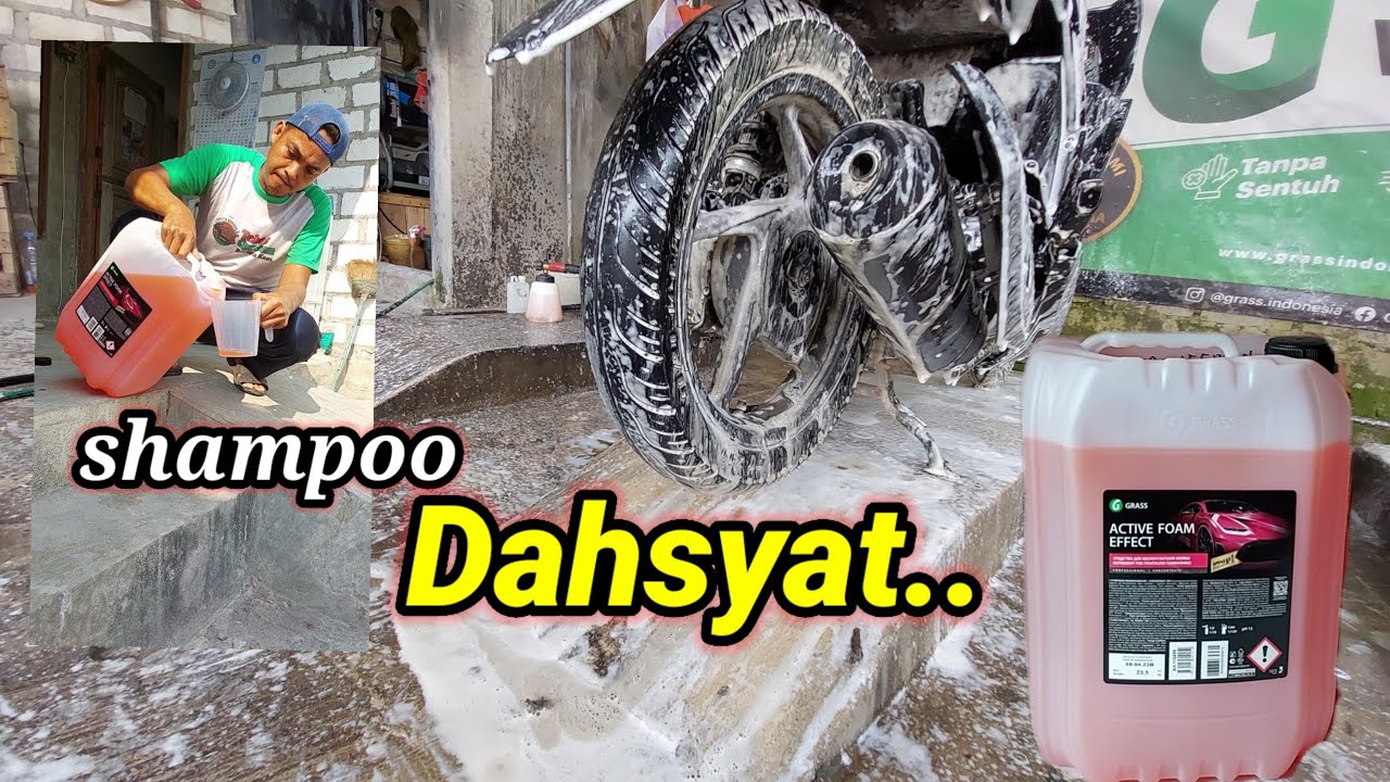 grass active foam effect cara cepat cuci tanpa sentuh - YouTube