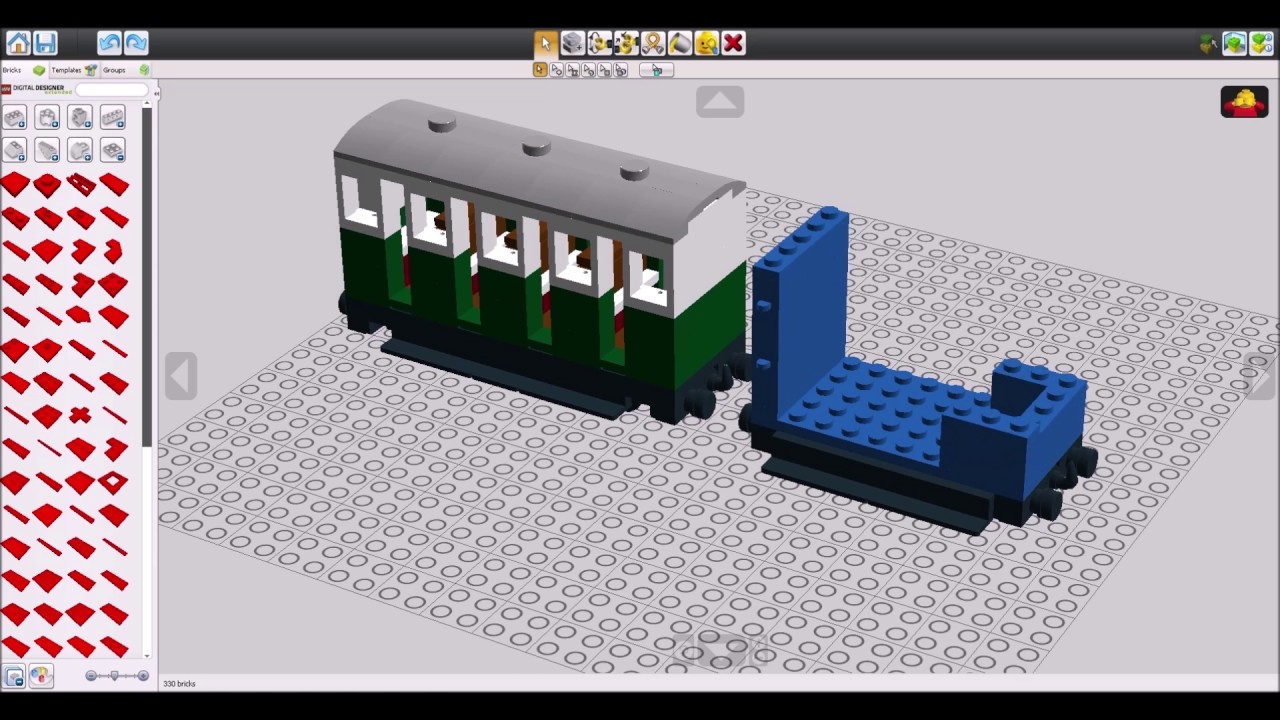 Lego Narrow gauge Open Coach & Breakvan Build - YouTube