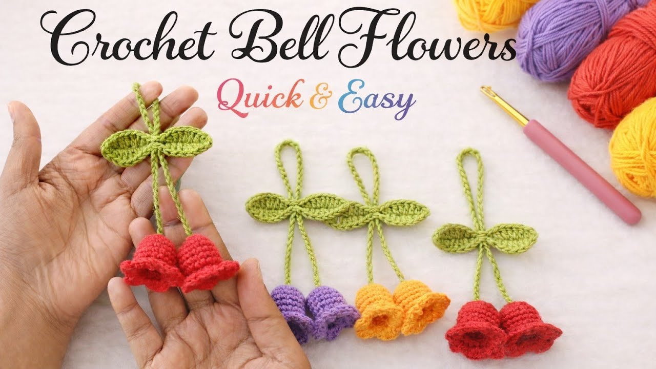 Quick and Easy Crochet Bell Flowers | Beginner Friendly | Beautiful ...