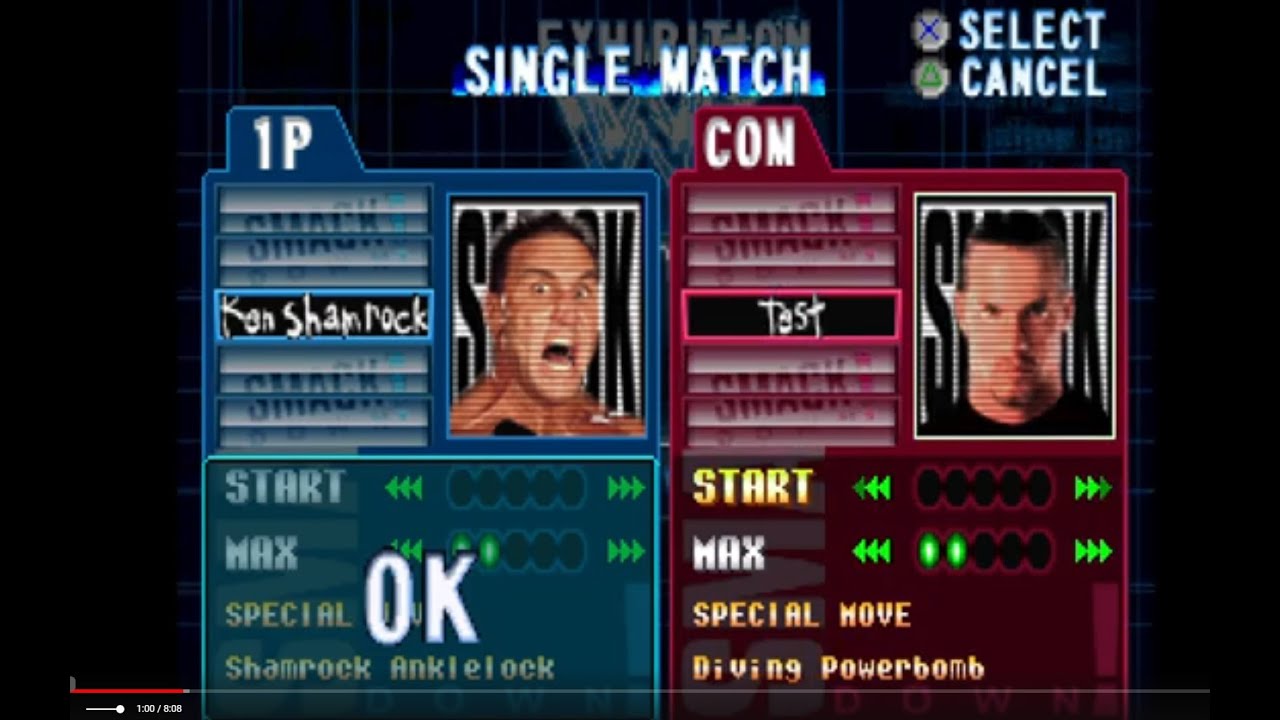 WWF SMACKDOWN! KEN SHAMROCK VS TEST - YouTube
