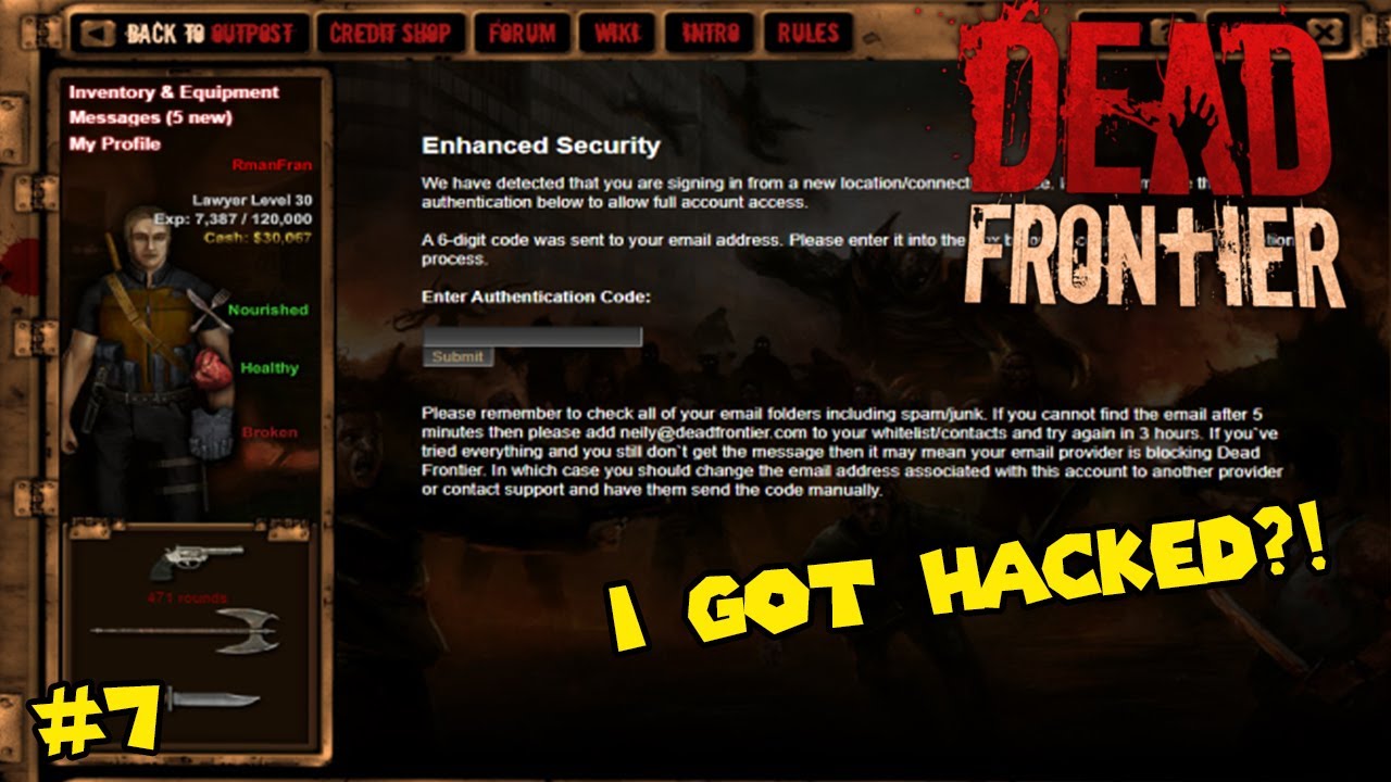 Dead Frontier 3D | Hardcore Dead Frontier (I Got Hacked??!??!) (#7 ...