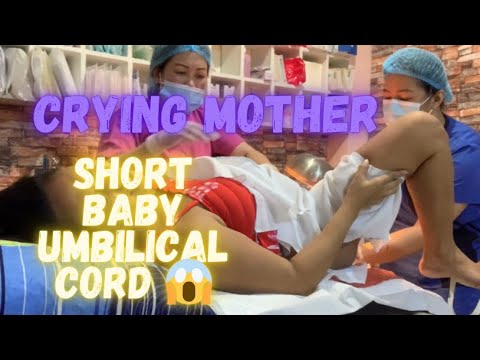 Crying Mother in Labor Pain || Short Umbilical Cord || Birth Blog - YouTube