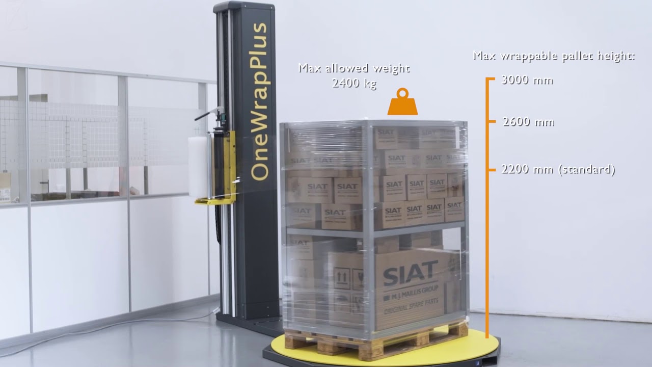 SIAT ONE WRAP PLUS PALLET WRAPPER - YouTube