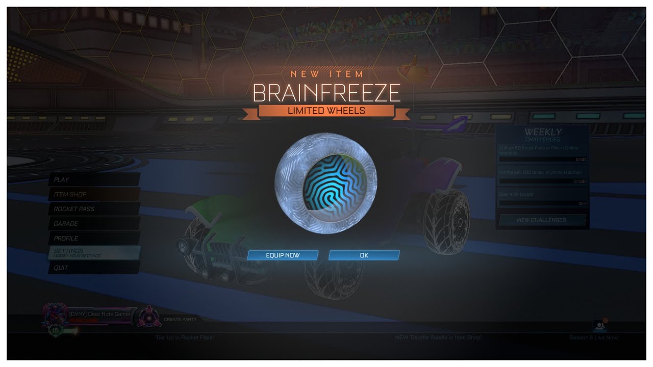 Redeeming The *New* BRAINFREEZE Limited Wheels In Rocket League ...
