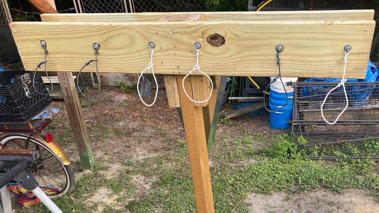 DIY chicken processing station. How it works - YouTube