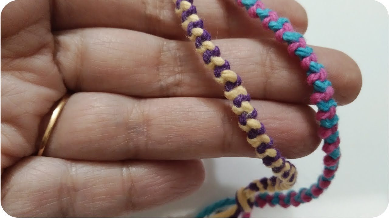 How To Make A Simple Bracelet | DIY | Friendship bracelets | Tutorial 1 ...
