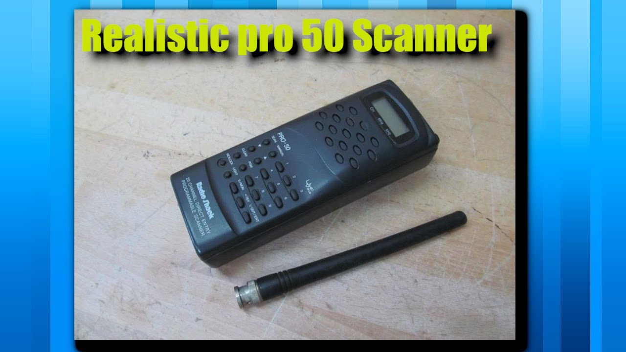 Realistic Pro50 scanner - YouTube