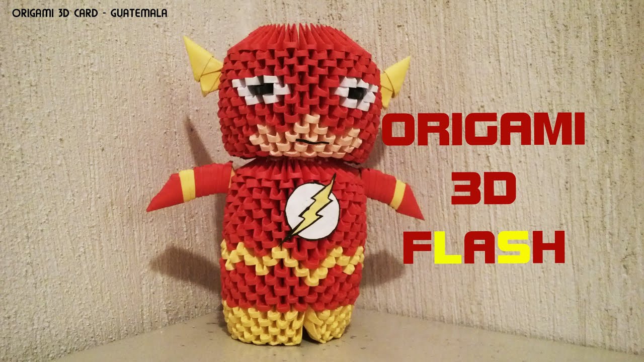 Origami 3D Flash - Superheroe - YouTube