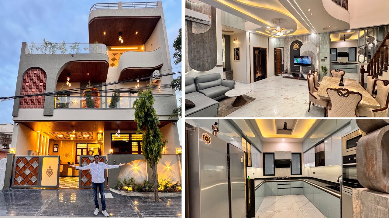 200 Gaj kothi for Urgent Sale ⭐️ 5BHK lift theatre baar Gym Solar light ...