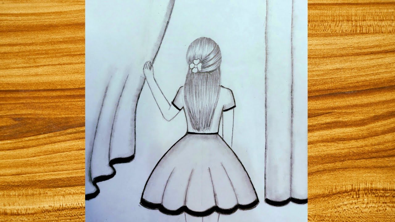 how to draw a pretty girl /easy drawing - YouTube